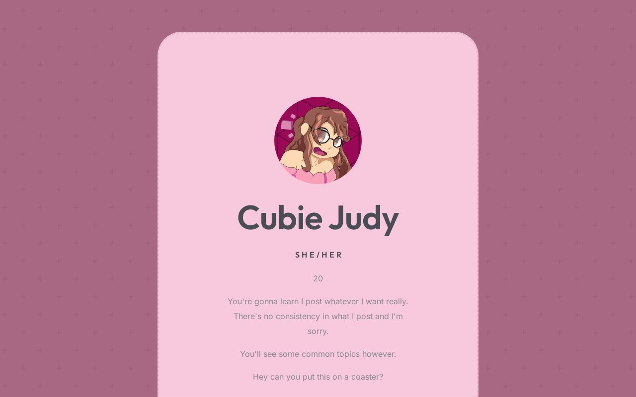 Cubie Judy's Carrd